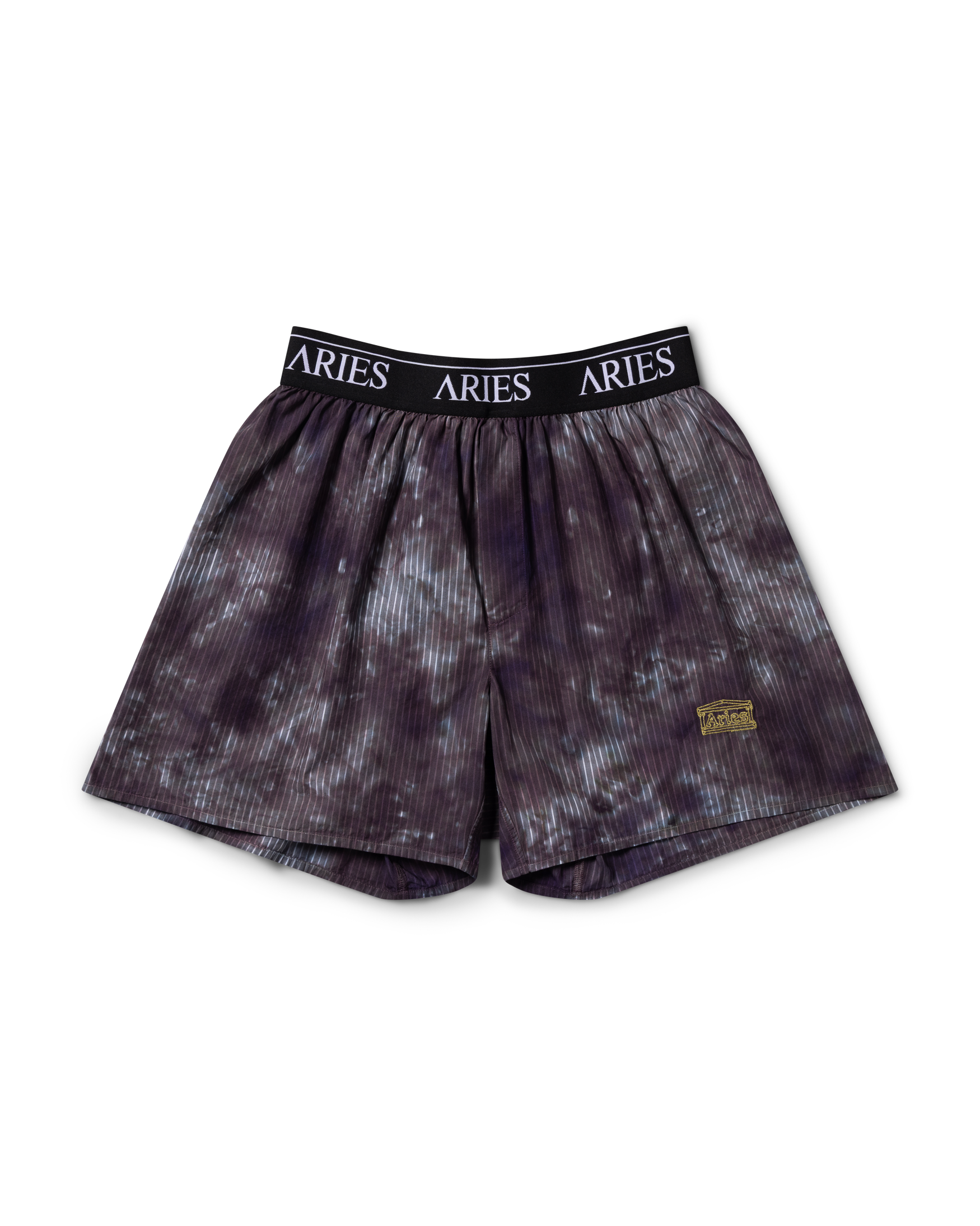Tie Dye Stripe Poplin Boxer Shorts Black – Aries