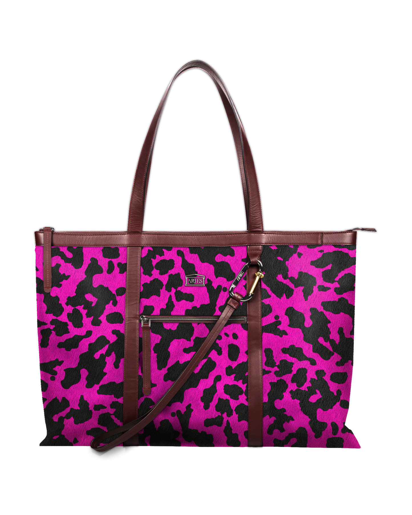 Cow Print Pony Niner Shopper Bag Pink – Aries
