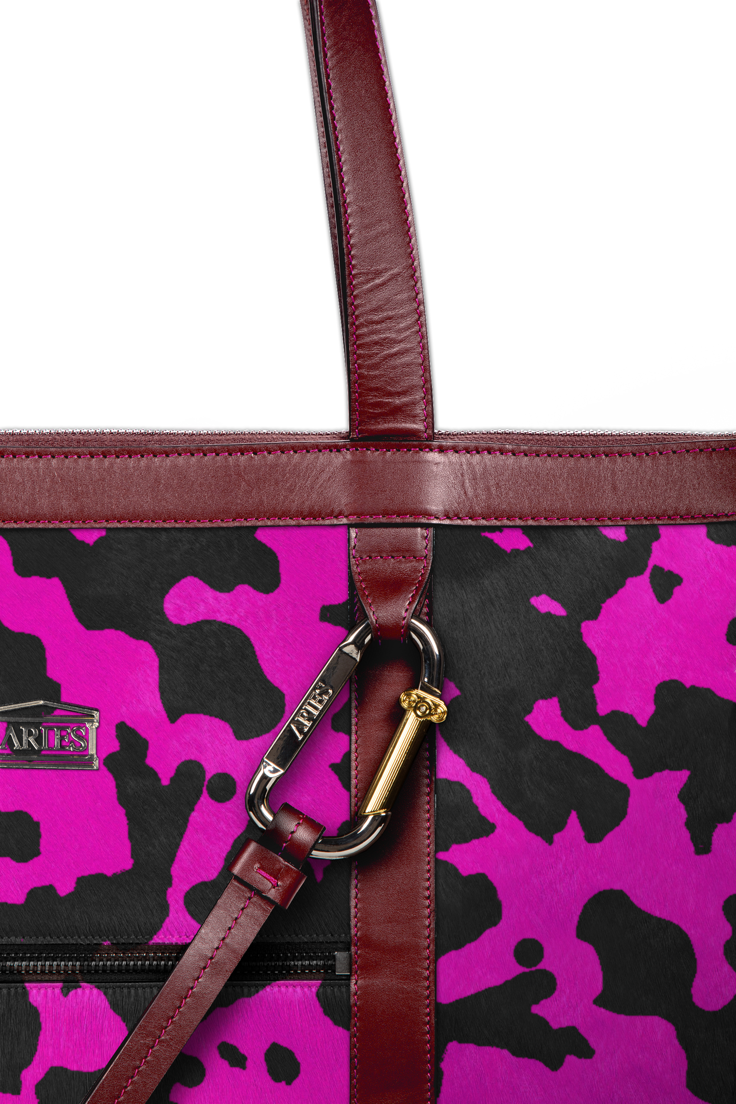 Cow Print Pony Niner Shopper Bag Pink – Aries