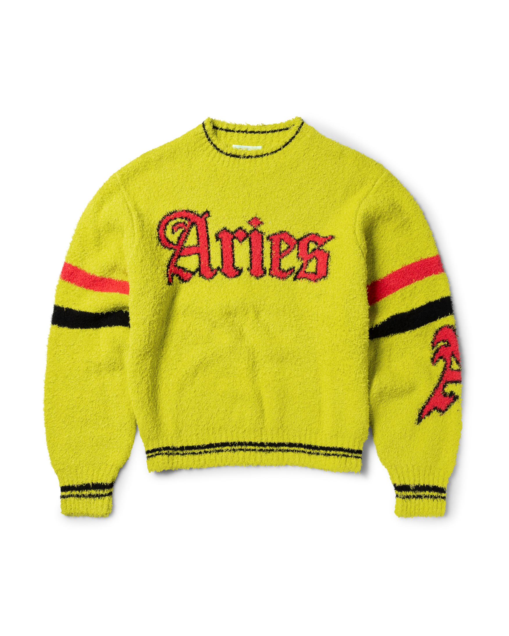 Acid Boucle Knit Crew Yellow – Aries