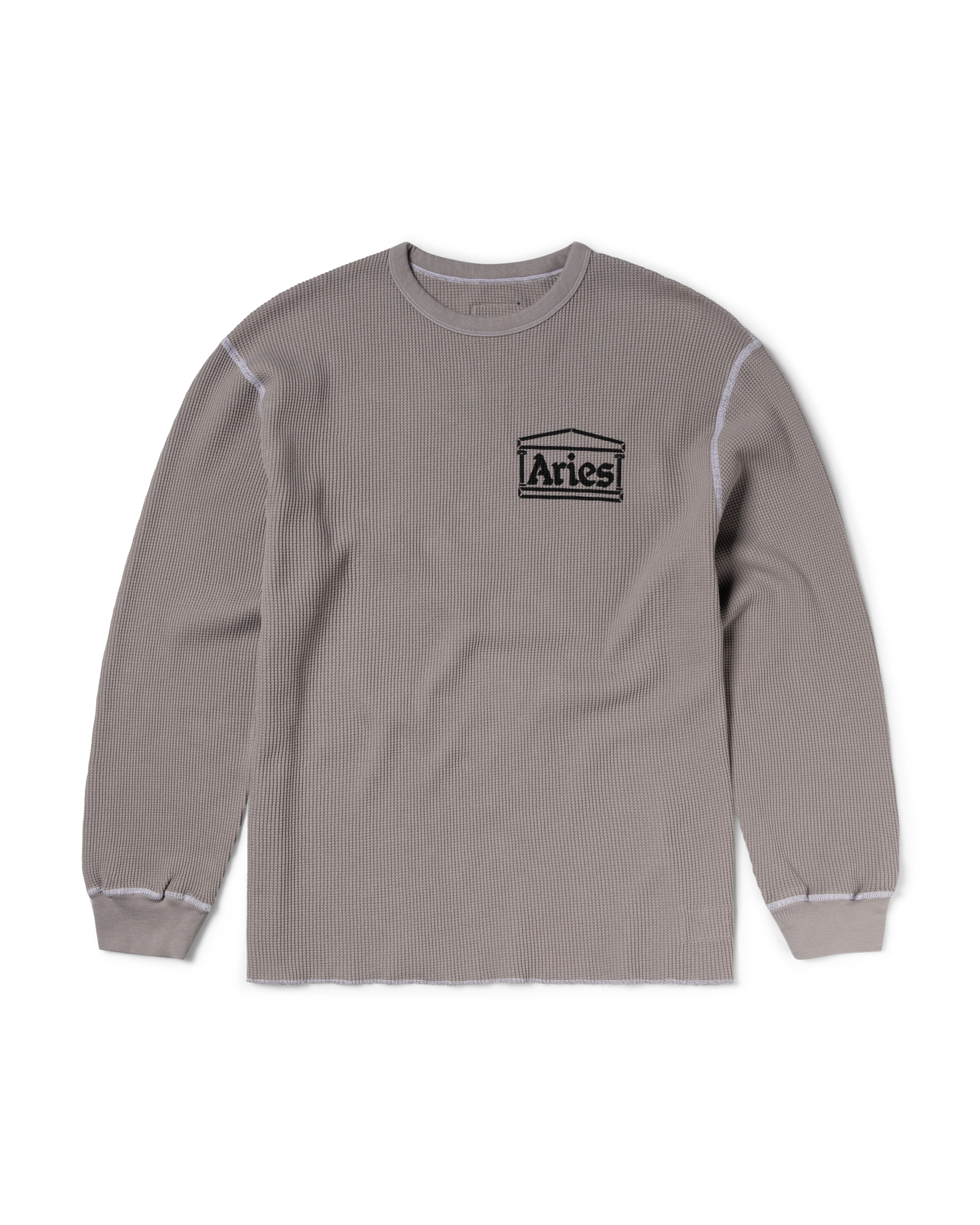 Reversible Temple Waffle LS Tee Grey – Aries