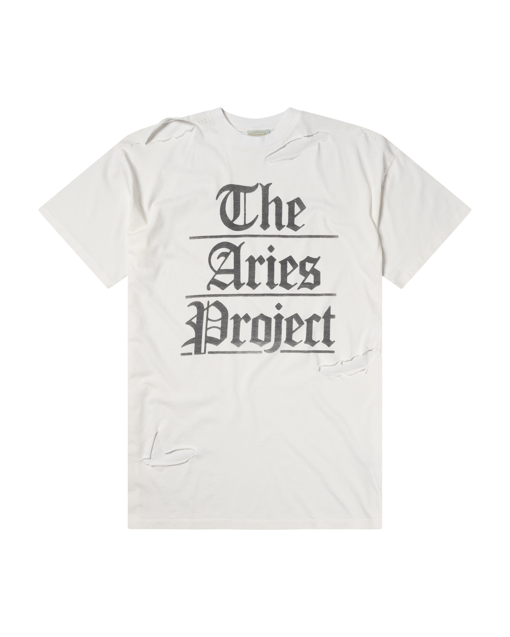 Distressed The Aries Project Dress Off White