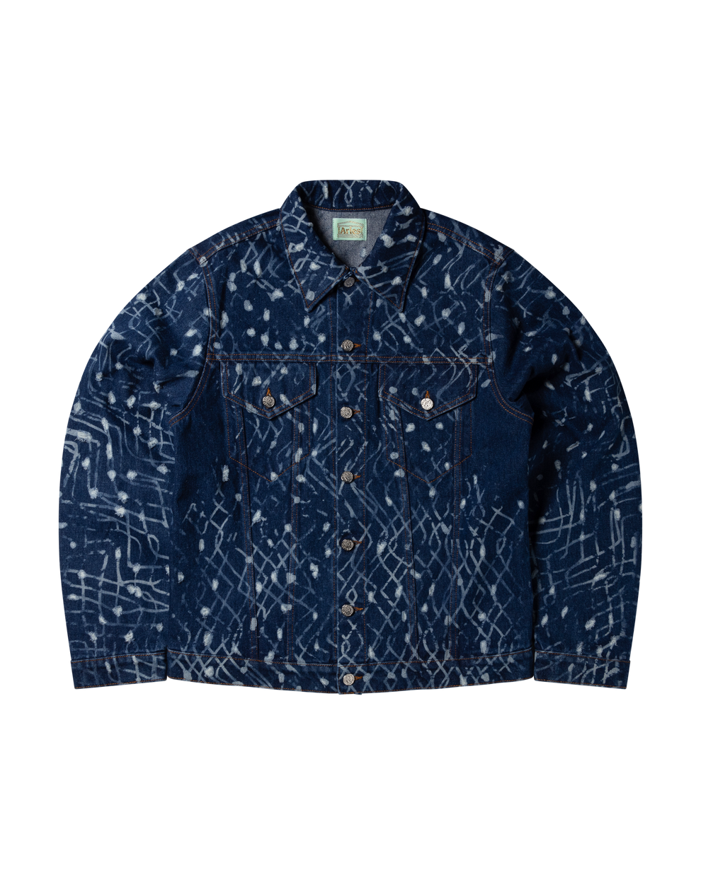 Laser Chain Mail Trucker Jacket Indigo – Aries