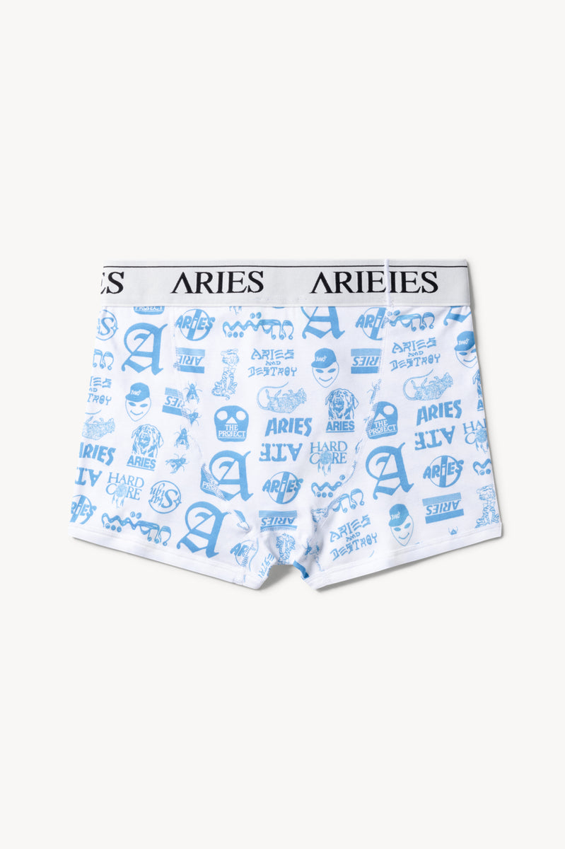 Sticker Print Boxers White – Aries